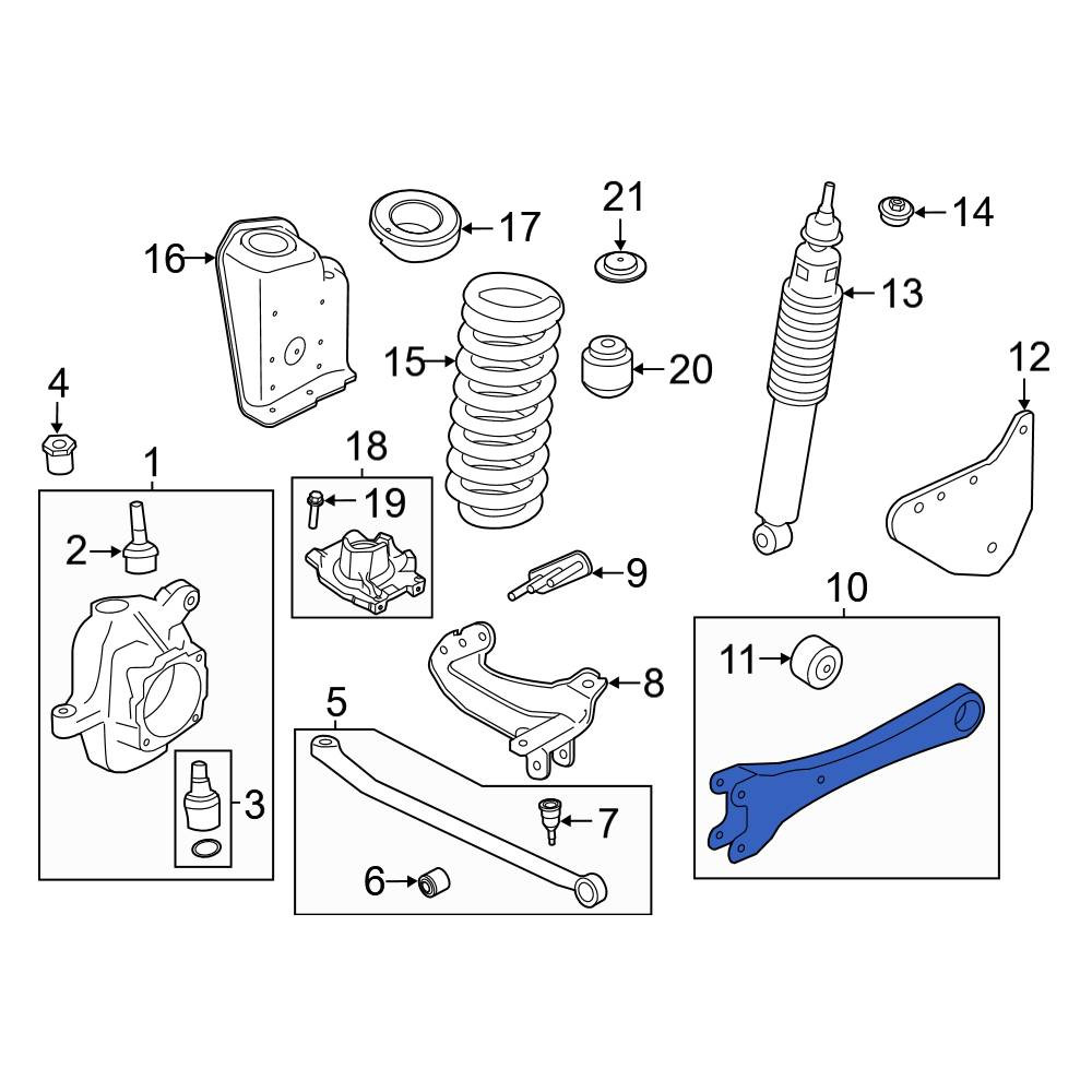 Ford OE HC3Z3A360C - Front Right Radius Arm