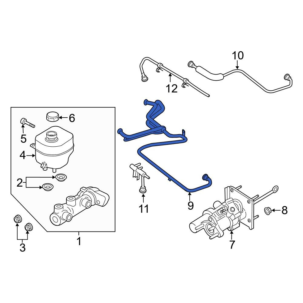 Ford OE LC3Z9C490A - Brake Vacuum Hose