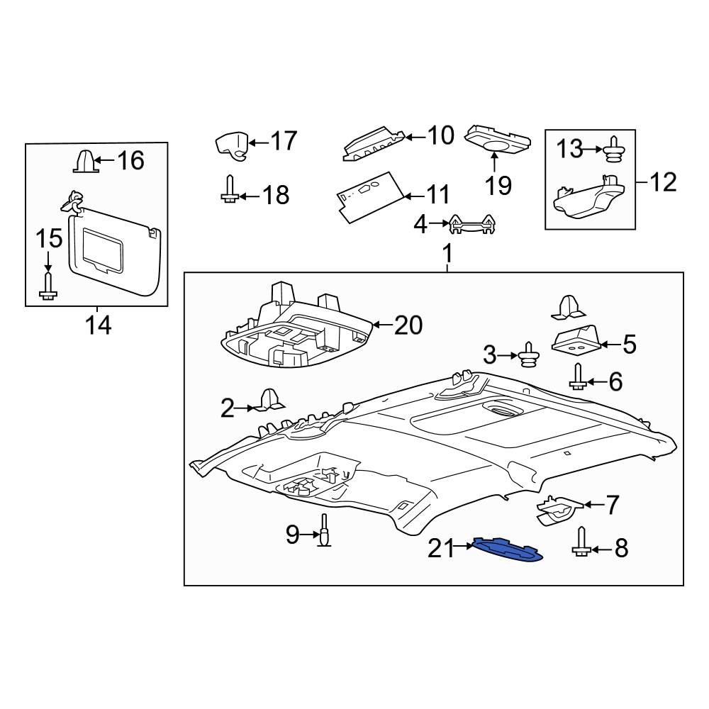 Ford OE DS7Z13763A - Rear Dome Light Bracket