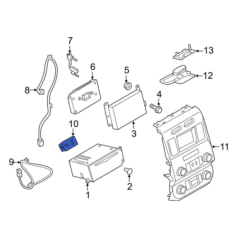 Ford OE HC3Z19A387H - Infotainment Display Control Module