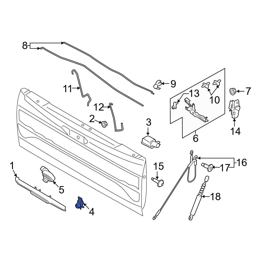 Ford OE HC3Z2543432C - Rear Tailgate Lock