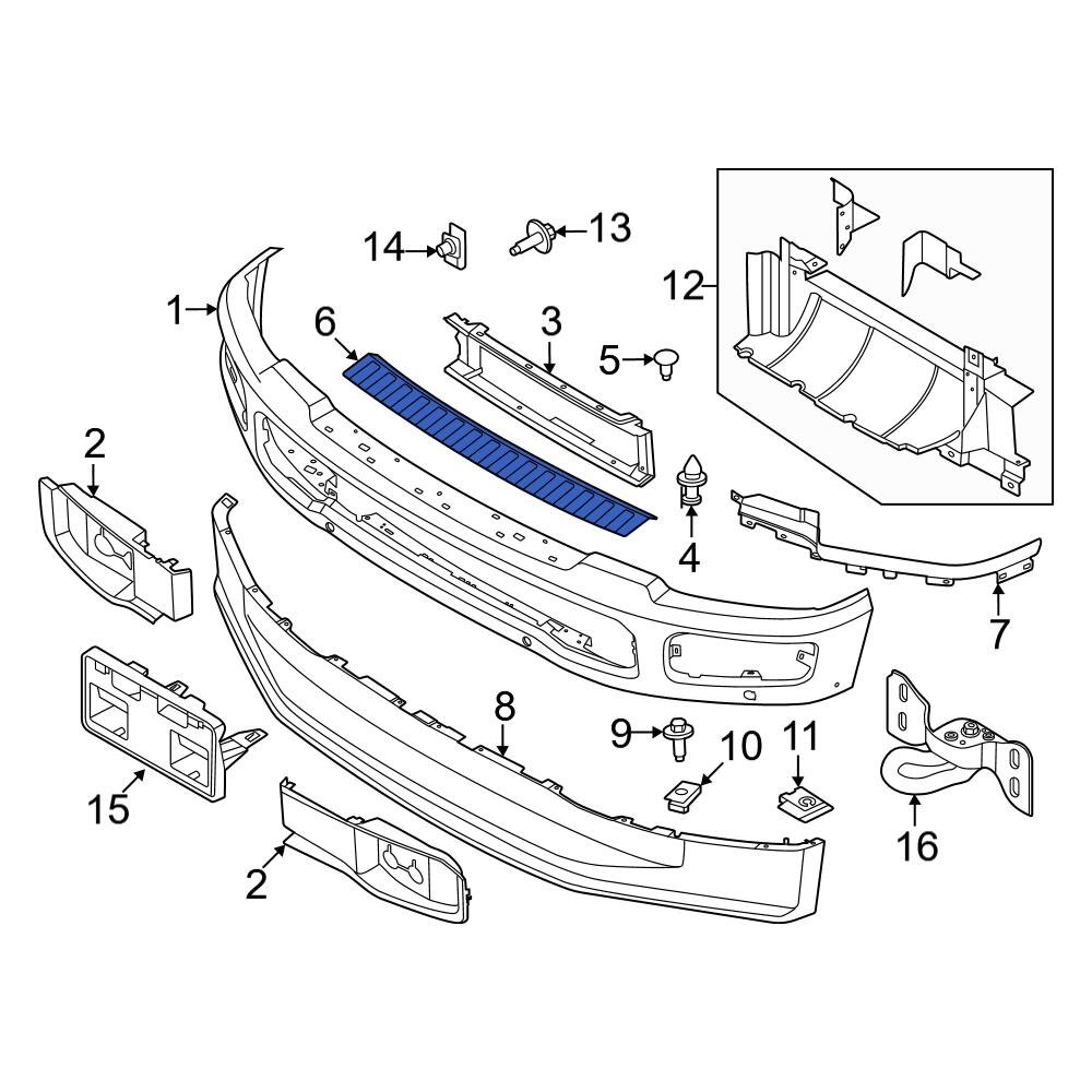 Ford OE PC3Z17C829A - Front Bumper Step Pad