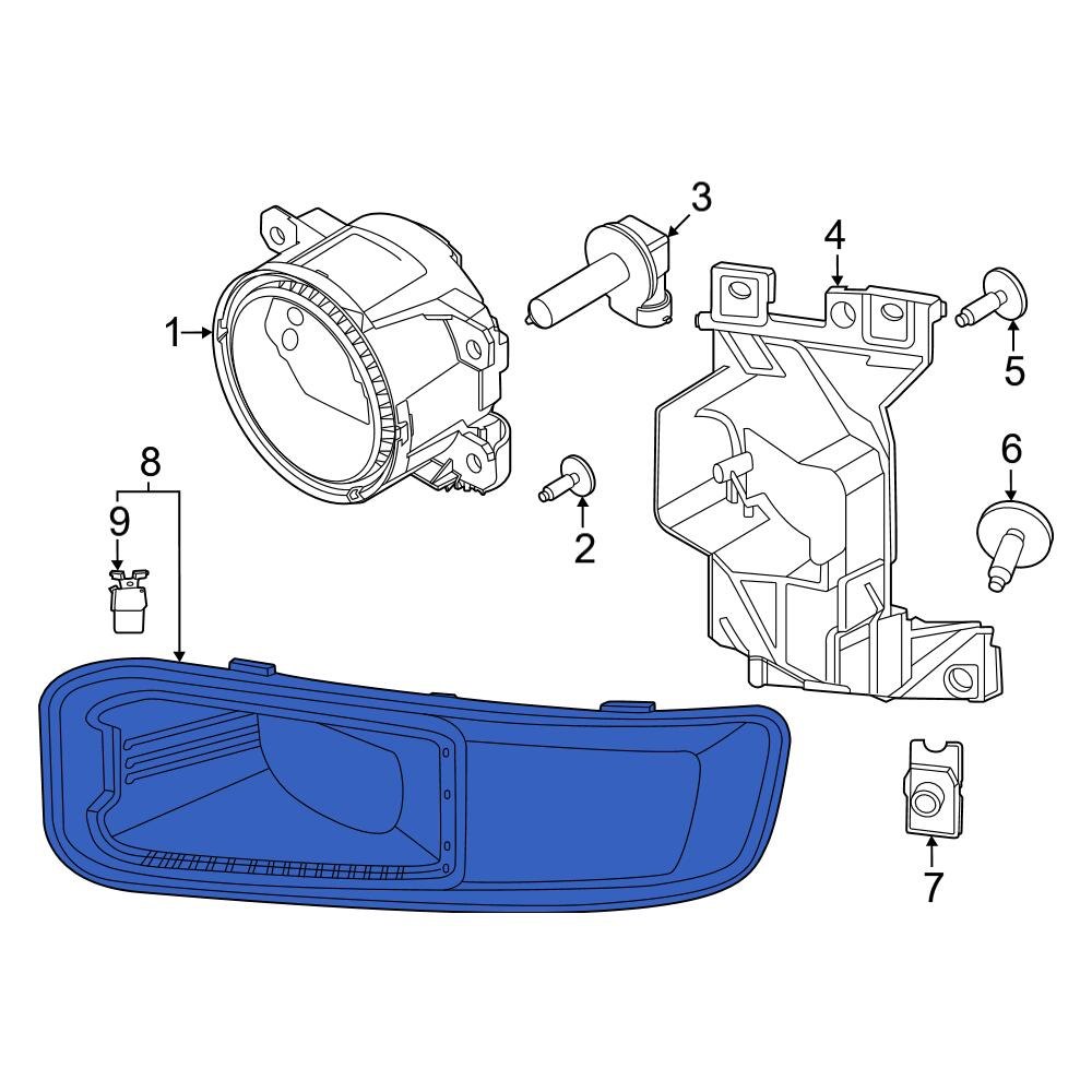 Ford OE PC3Z17C754AA - Front Right Fog Light Trim