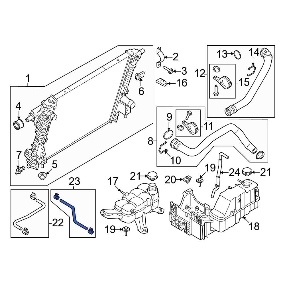 Ford OE LC3Z8286A - Engine Coolant Overflow Hose