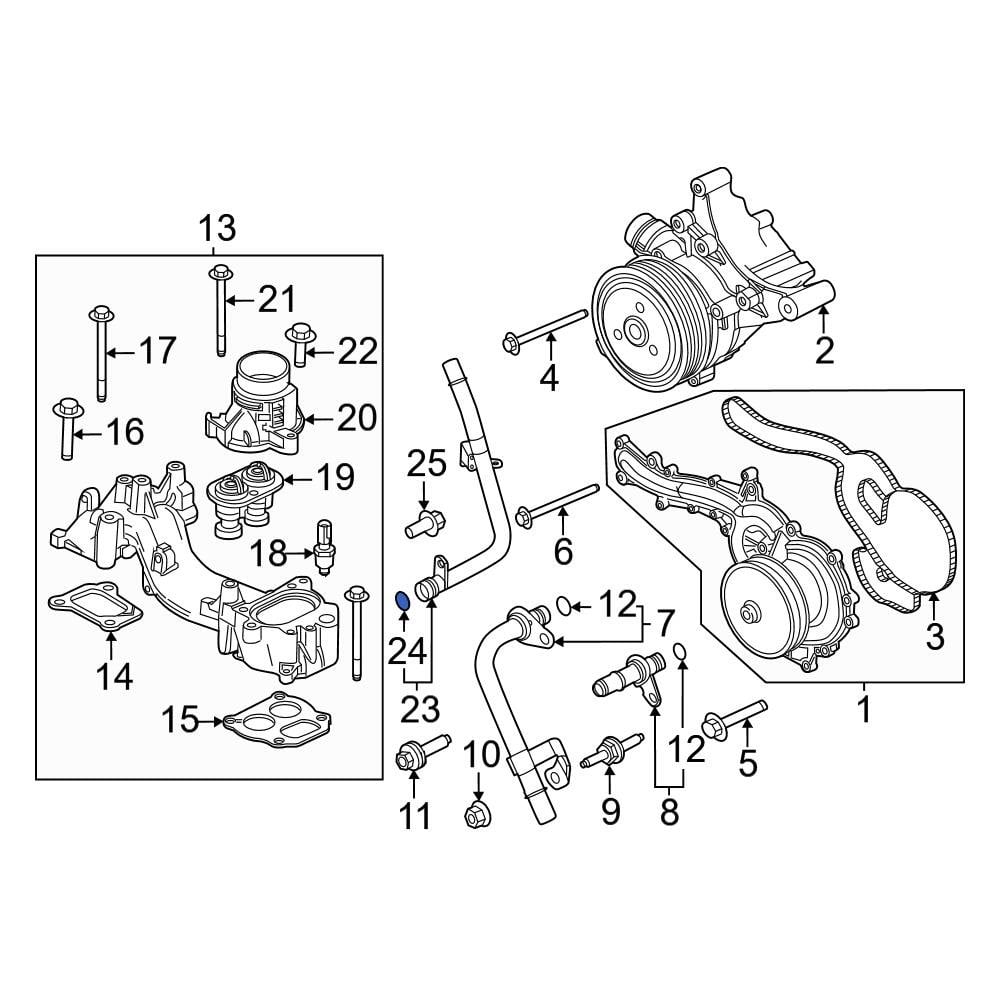 Ford OE BC3Z8527N - Engine Coolant Pipe O-Ring