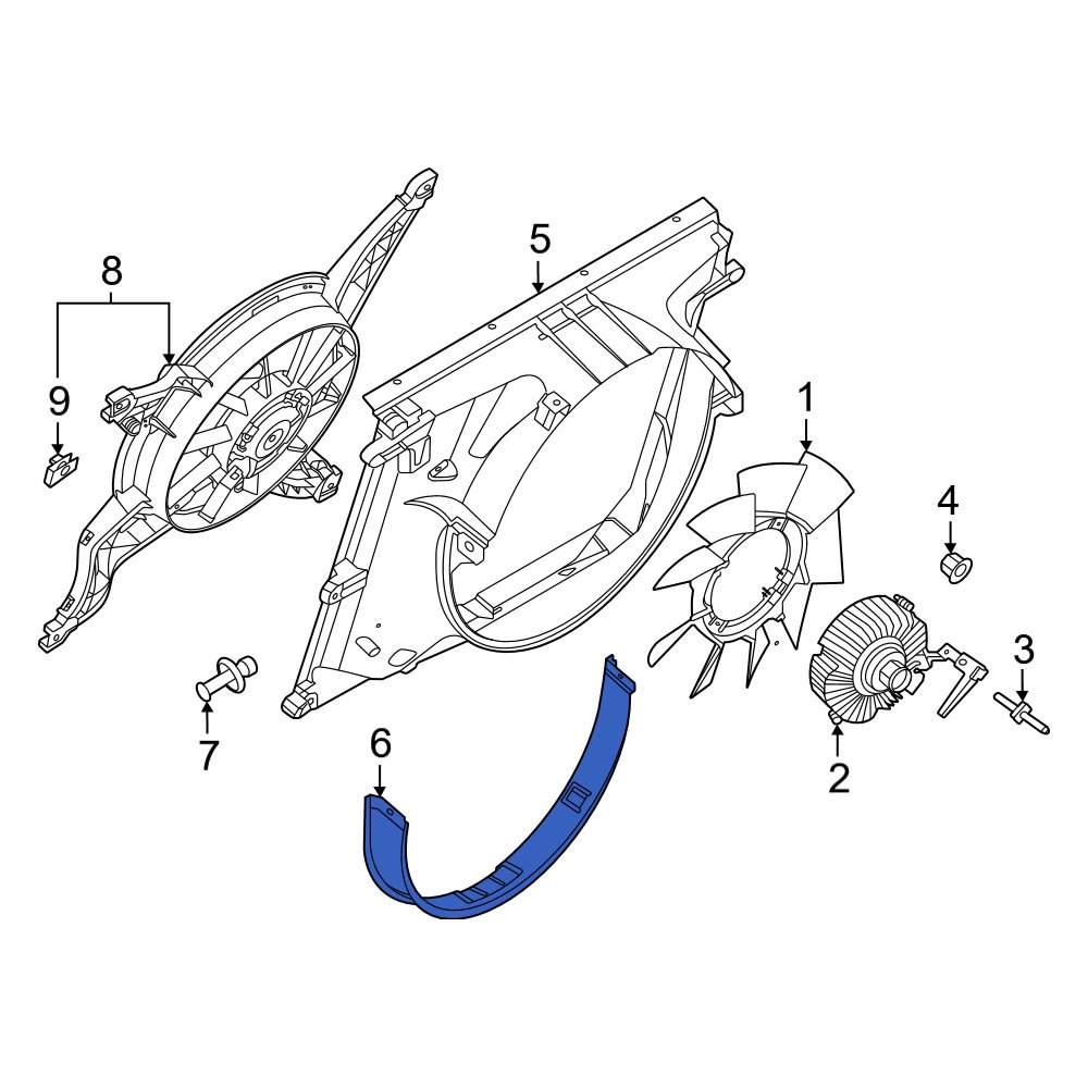 Ford OE LC3Z8146B - Engine Cooling Fan Shroud