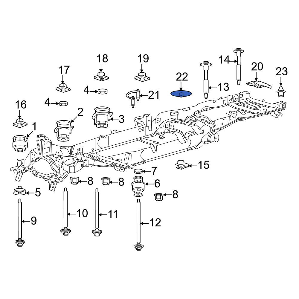 Ford OE FL3Z5C036A - Rear Lower Body Mount Cushion