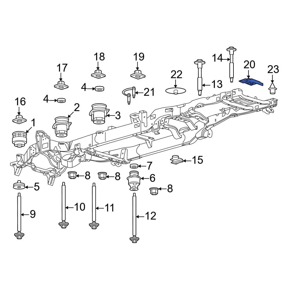 Ford OE W718477S439 - Rear Upper Body Mount Cushion Nut