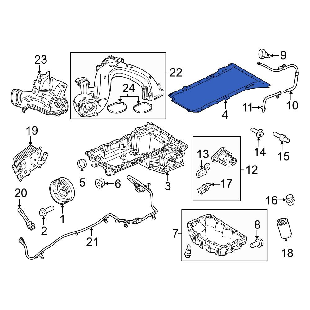 Ford OE LC3Z6626A - Upper Engine Oil Pan Gasket