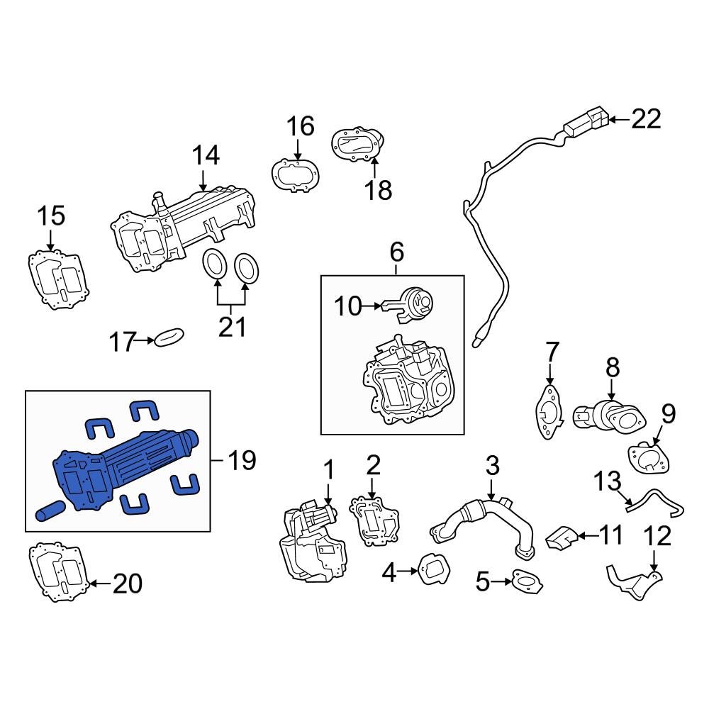 Ford OE HC3Z9V425B - Exhaust Gas Recirculation (EGR) Cooler