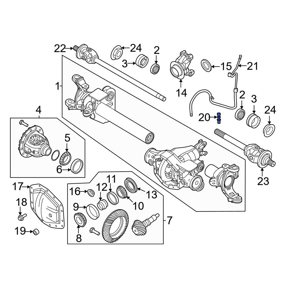Ford OE F81Z4022BA - Differential Cover Plug