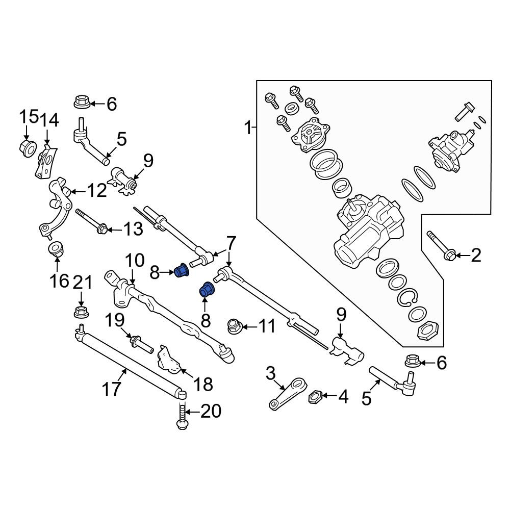 Ford OE W716343S440 - Steering Tie Rod Nut