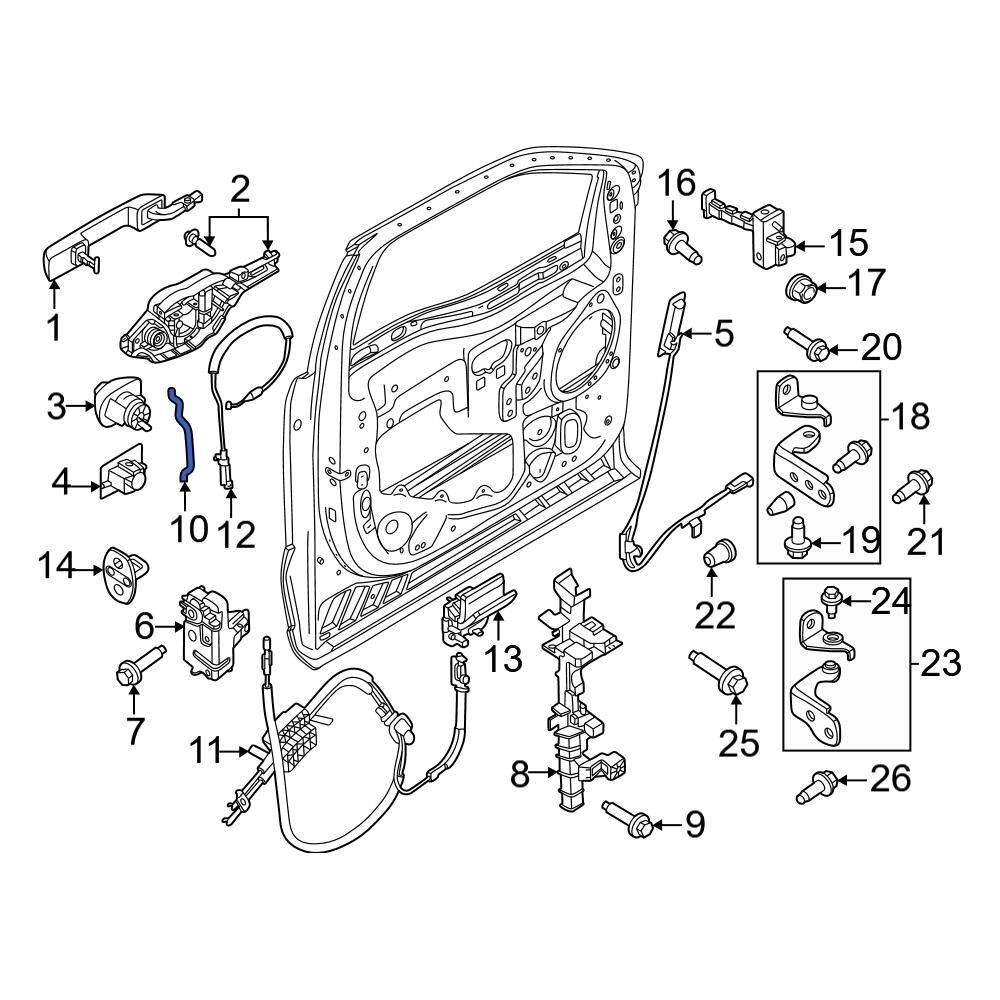 Ford OE ML3Z1522135A - Front Left Door Lock Operating Rod