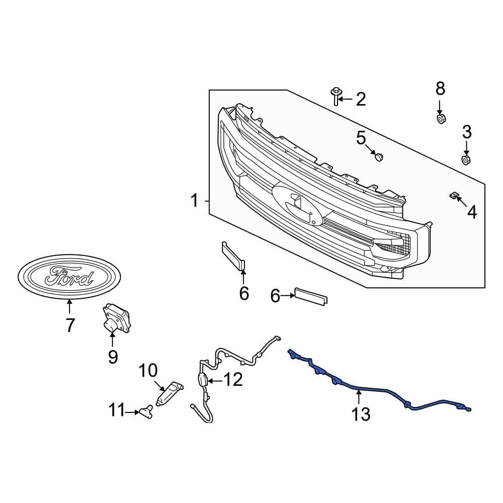 Ford OE HC3Z17A605D - Front Headlight Washer Hose