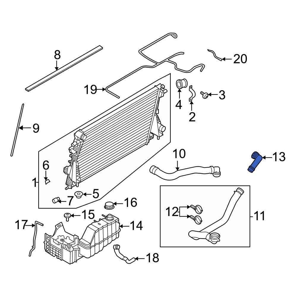 Ford OE HC3Z18B402C - Radiator Coolant Hose Adapter