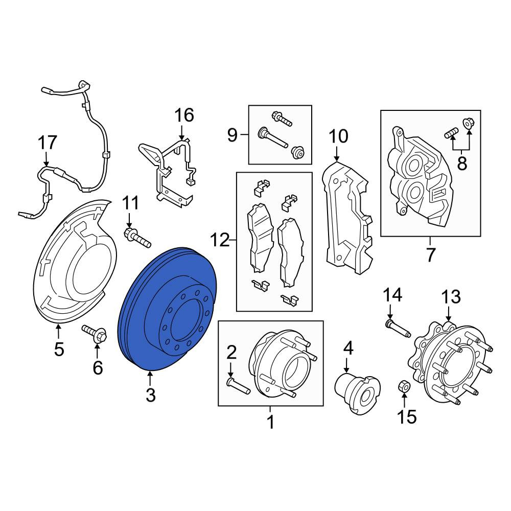 Ford OE PC3Z1125B - Front Disc Brake Rotor