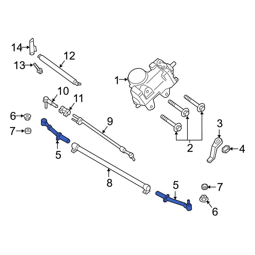 Ford OE HC3Z3A131G - Right Steering Tie Rod End