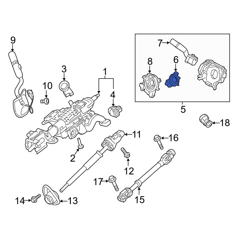 Ford OE HC3Z3F818A - Steering Wheel Position Sensor