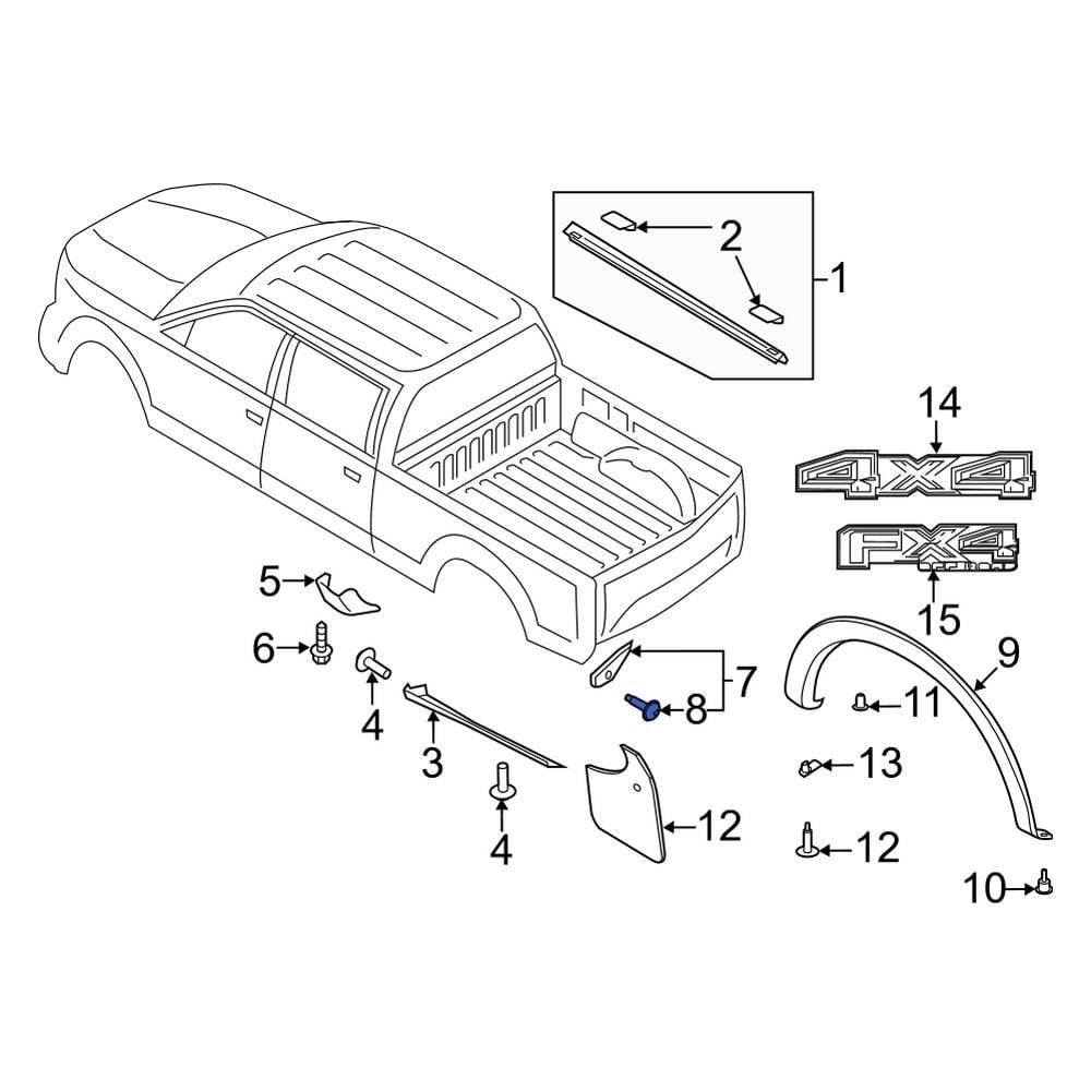 Ford OE W719367S300 - Truck Bed Molding Clip