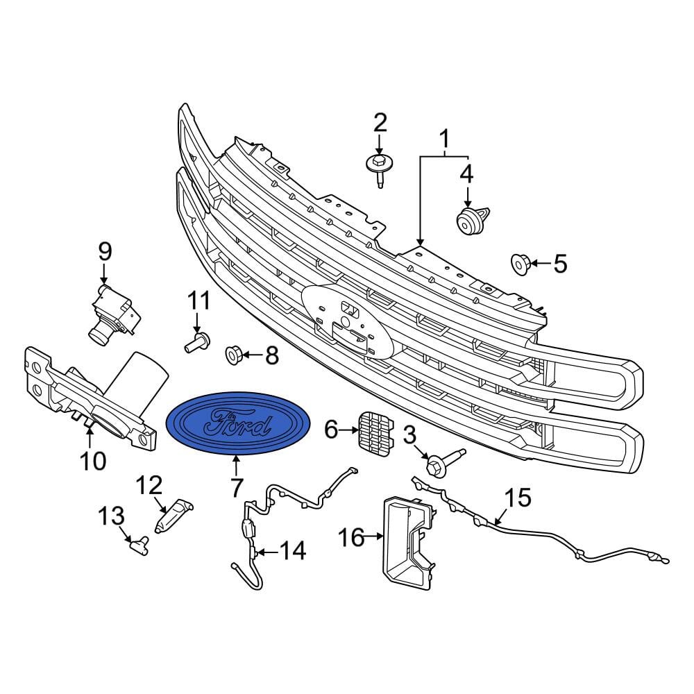Ford OE PC3Z8213D - Front Grille Emblem