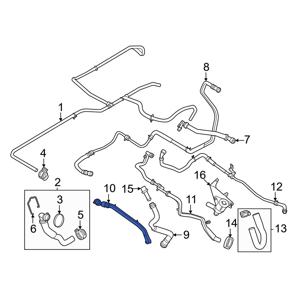 Ford OE BC3Z6B851B - Upper Radiator Coolant Hose