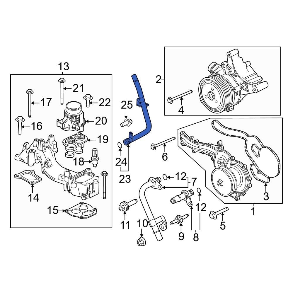 Ford OE BC3Z18696B - Engine Coolant Pipe