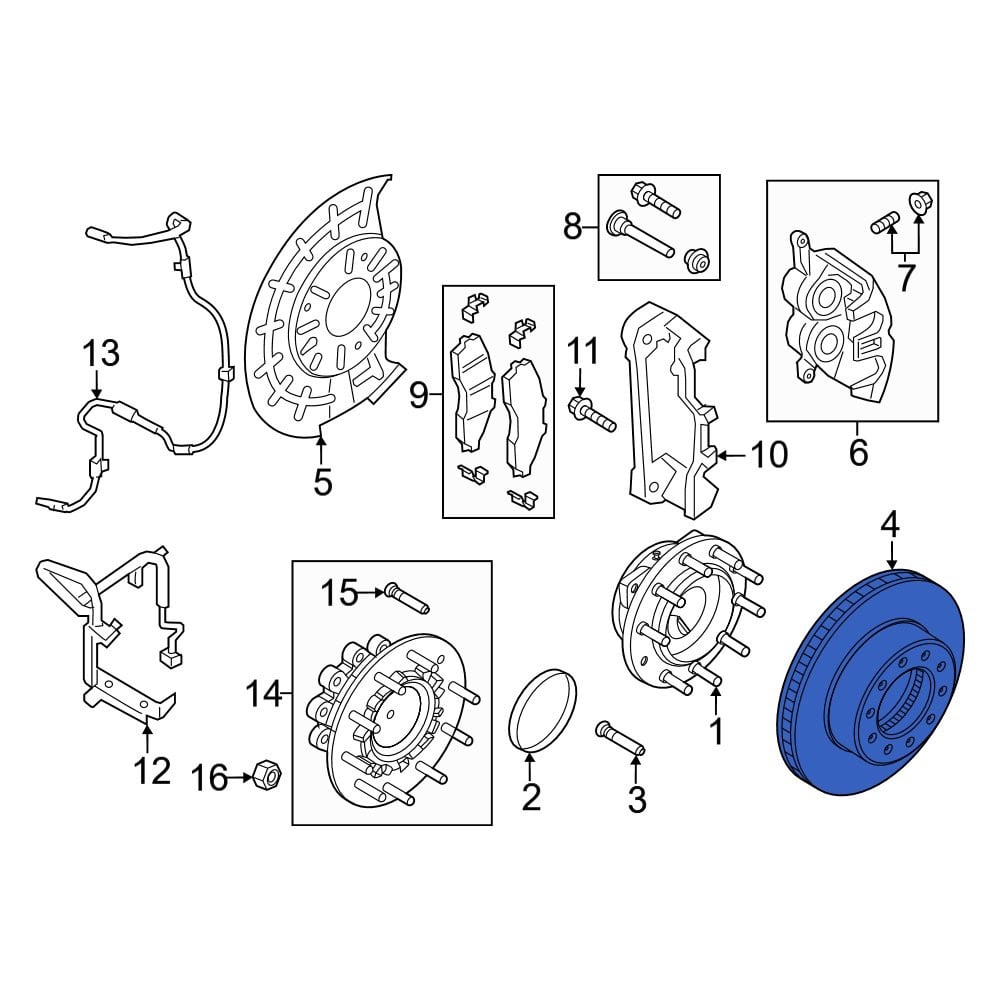 Ford OE PC3Z1125B - Front Disc Brake Rotor