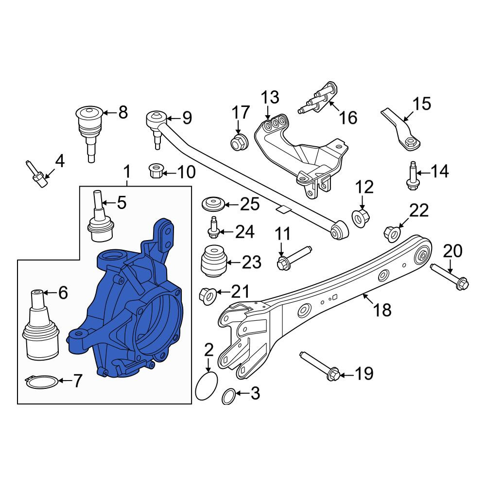 Ford OE HC3Z3130B - Front Right Steering Knuckle