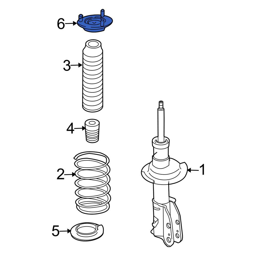 Ford OE 7T4Z18183A - Front Suspension Strut Mount