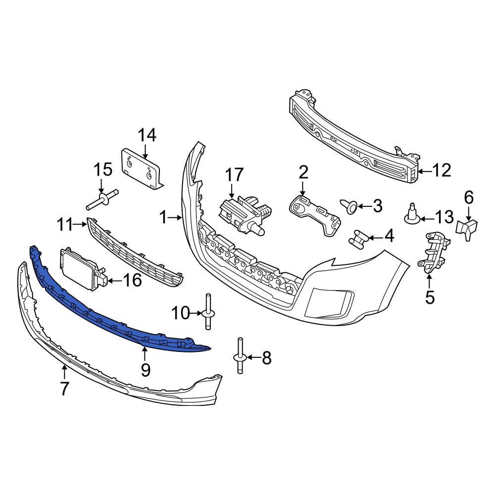 Ford OE BT4Z17626AA - Front Valance Panel