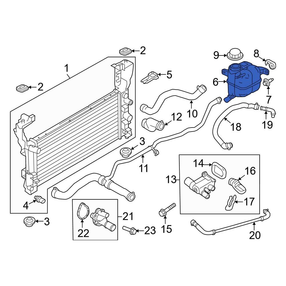 Ford OE AT4Z8A080CA - Engine Coolant Reservoir