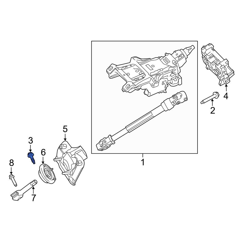 Ford OE W714878S439 - Upper Steering Shaft Bolt