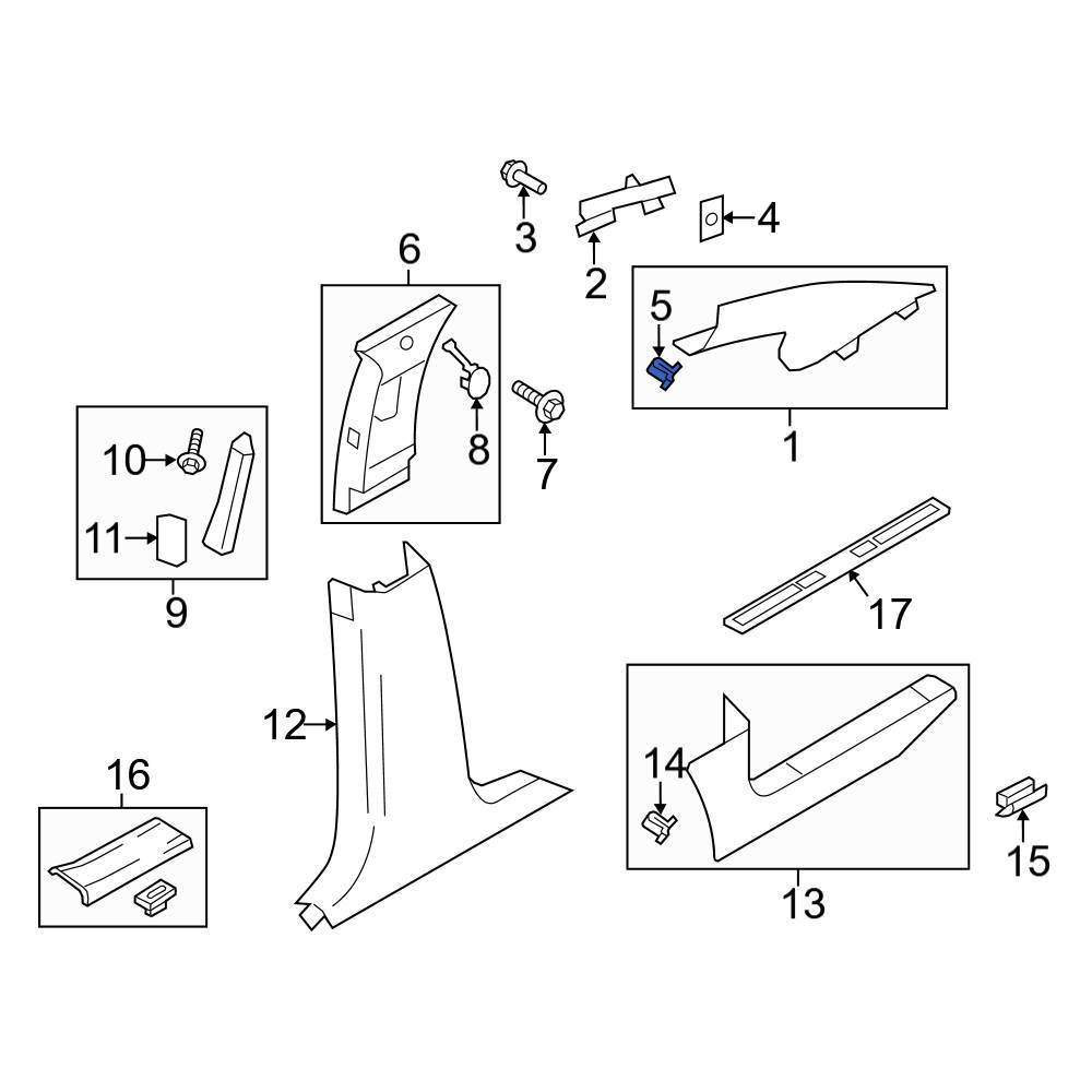 Ford OE W710338S403 - Console Trim Panel Clip