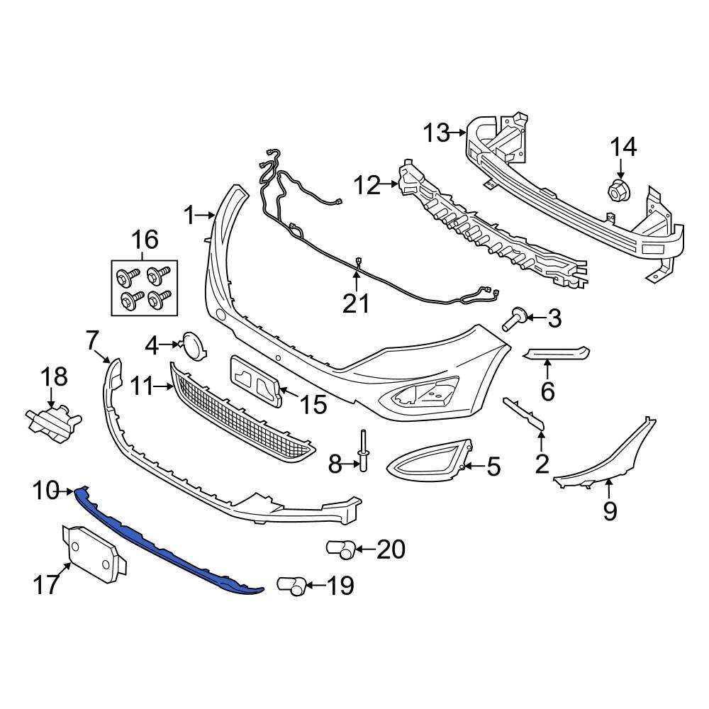Ford OE FT4Z8419APTM - Front Valance Panel
