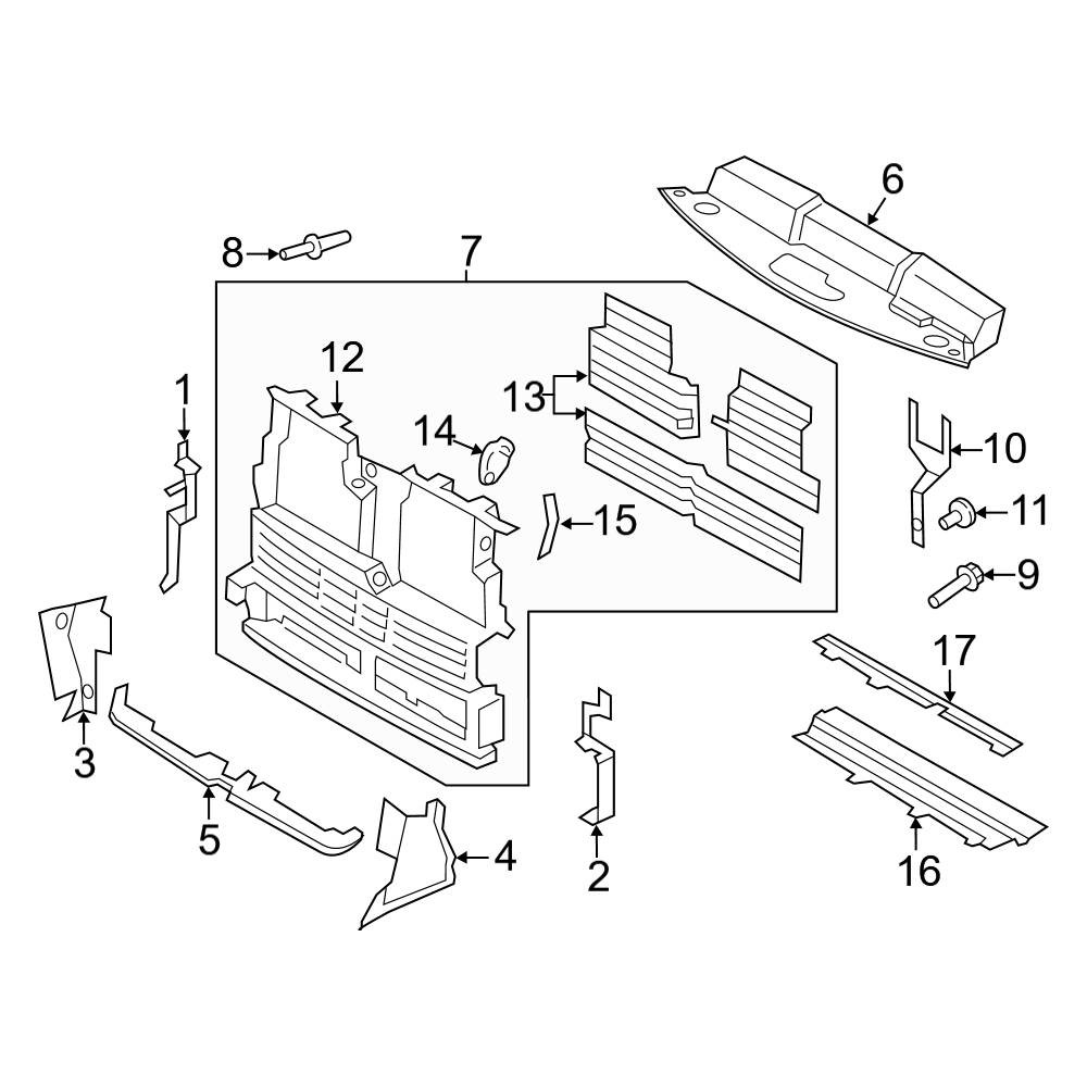 Ford OE FT4Z8475A - Front Radiator Shutter Assembly
