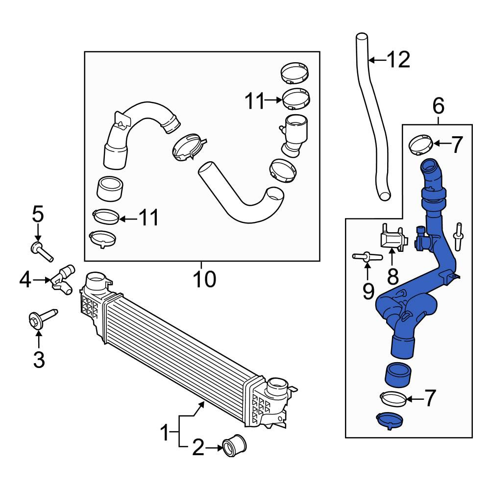 Ford OE F2GZ6C646B - Intercooler Pipe