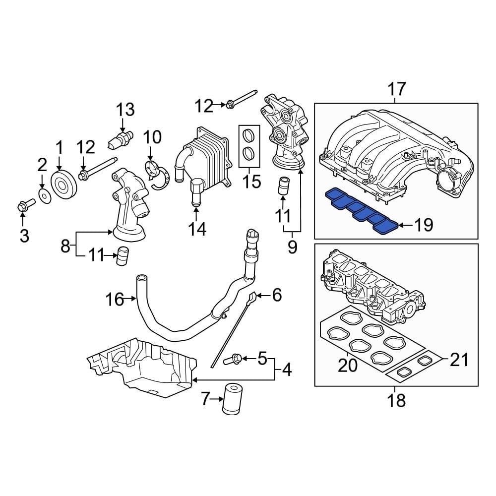 Ford OE AT4Z9H486A - Upper Engine Intake Manifold Gasket