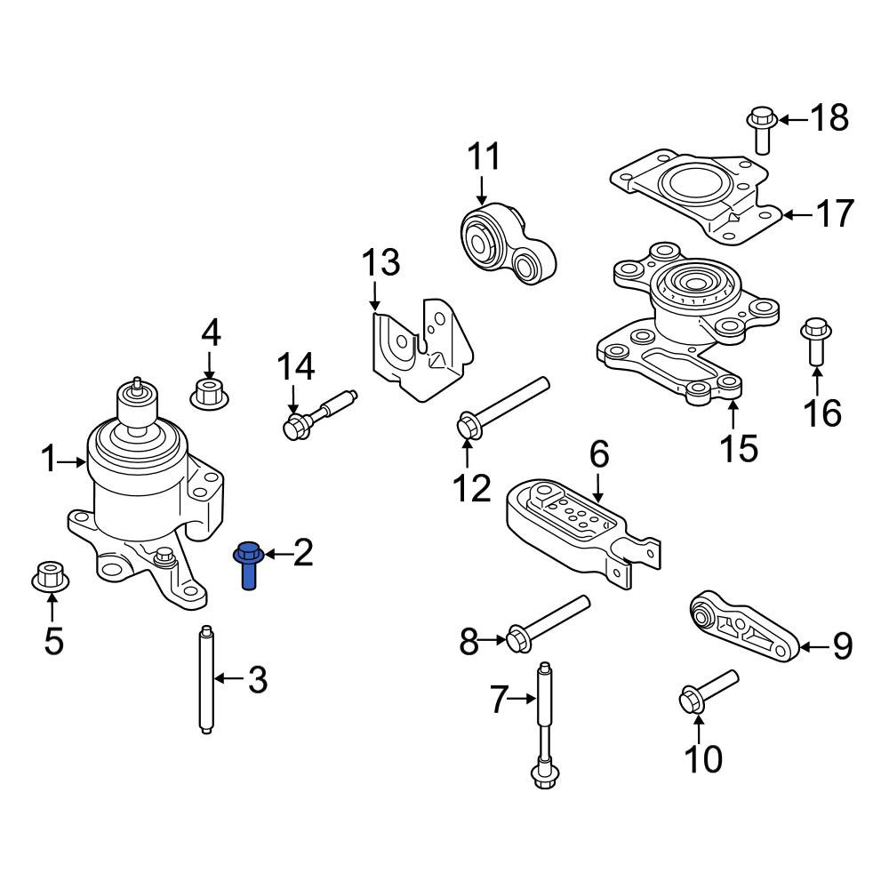 Ford OE W717674S439 - Engine Mount Bolt