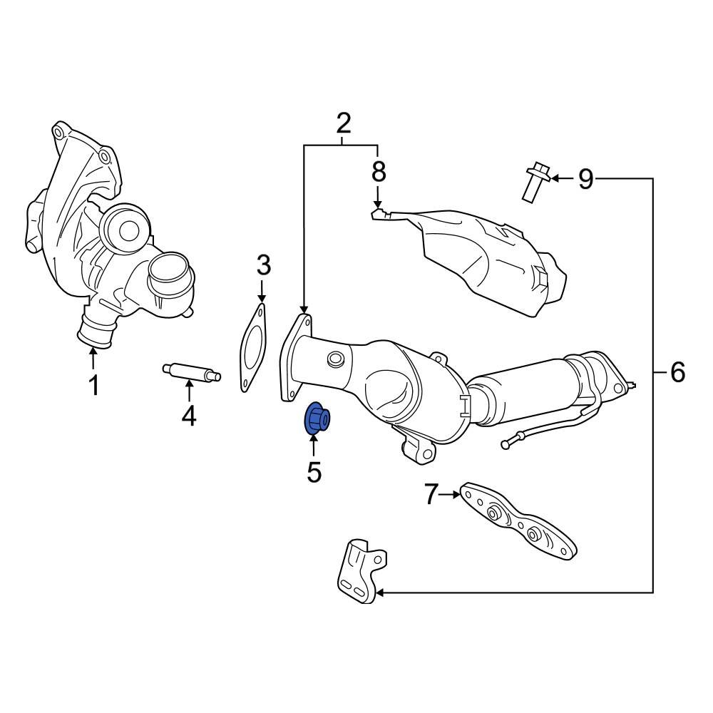 Ford OE W714265S442 - Catalytic Converter Nut