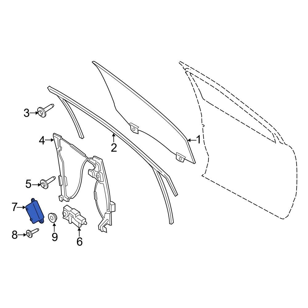 Ford OE DG9Z14B291XB - Front Left Power Window Control Module