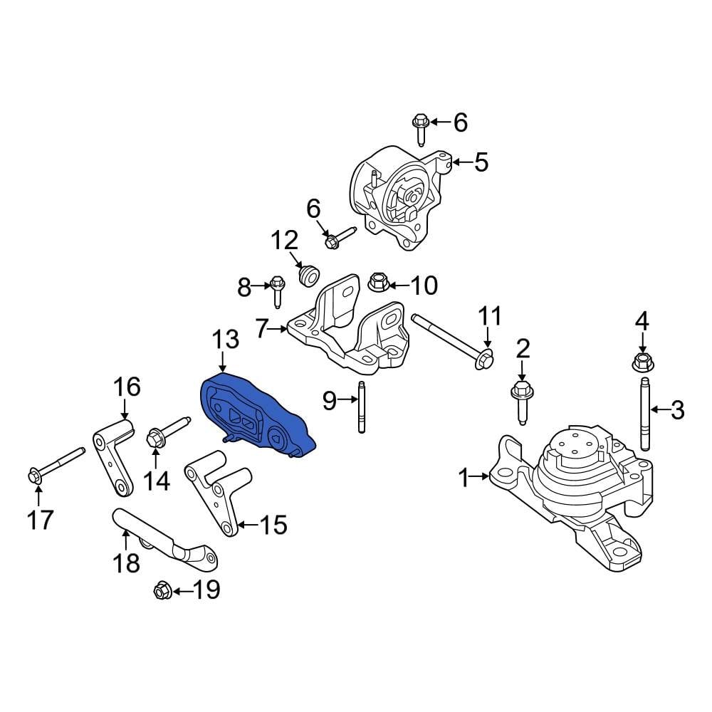 Ford OE DG1Z6068A - Front Engine Support Rod