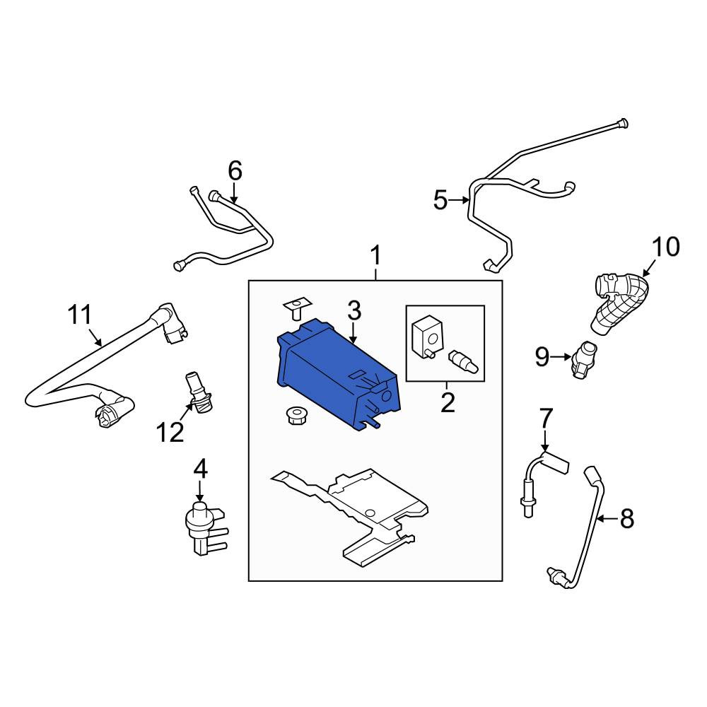 Ford OE AG1Z9D653D - Vapor Canister