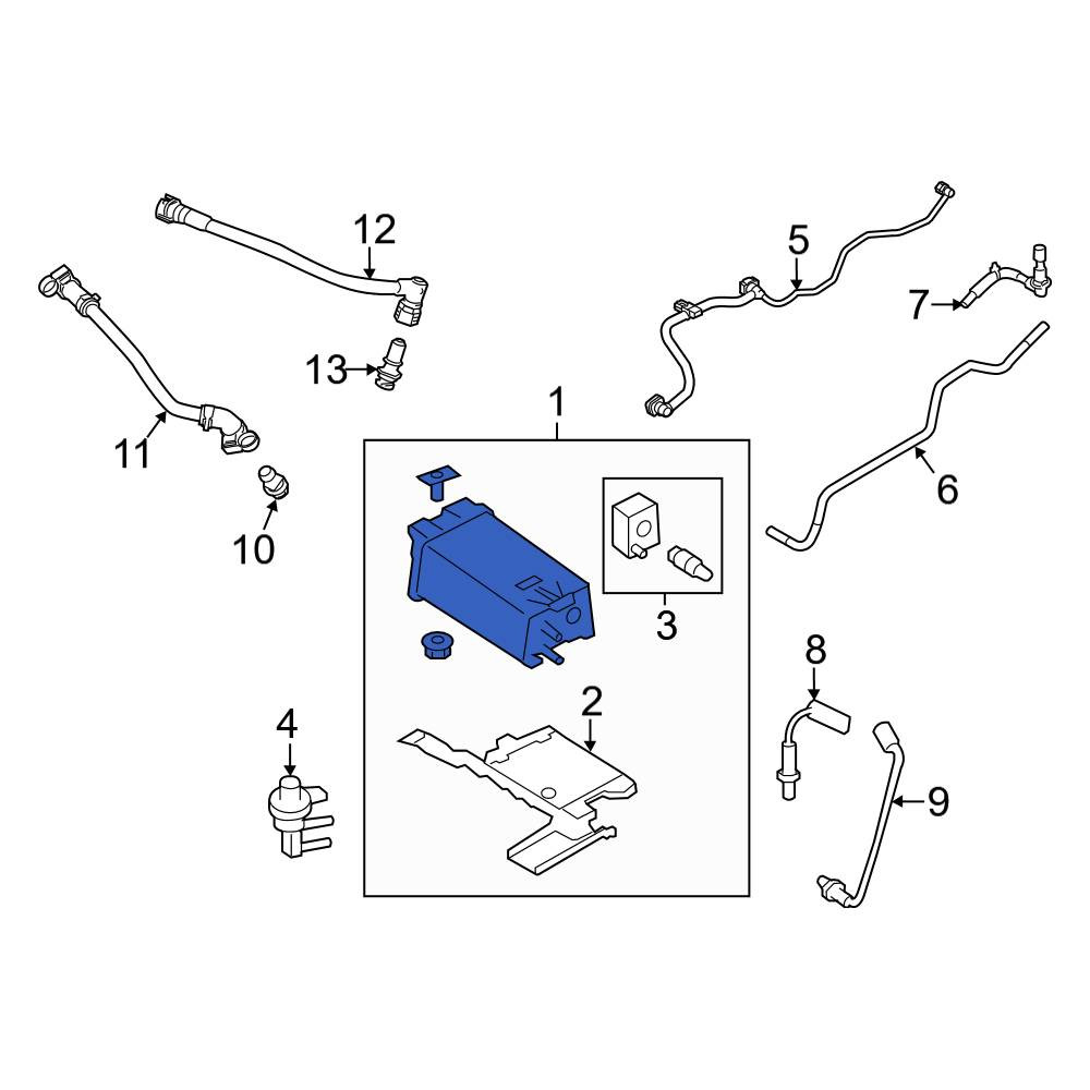 Ford OE AG1Z9D653D - Vapor Canister