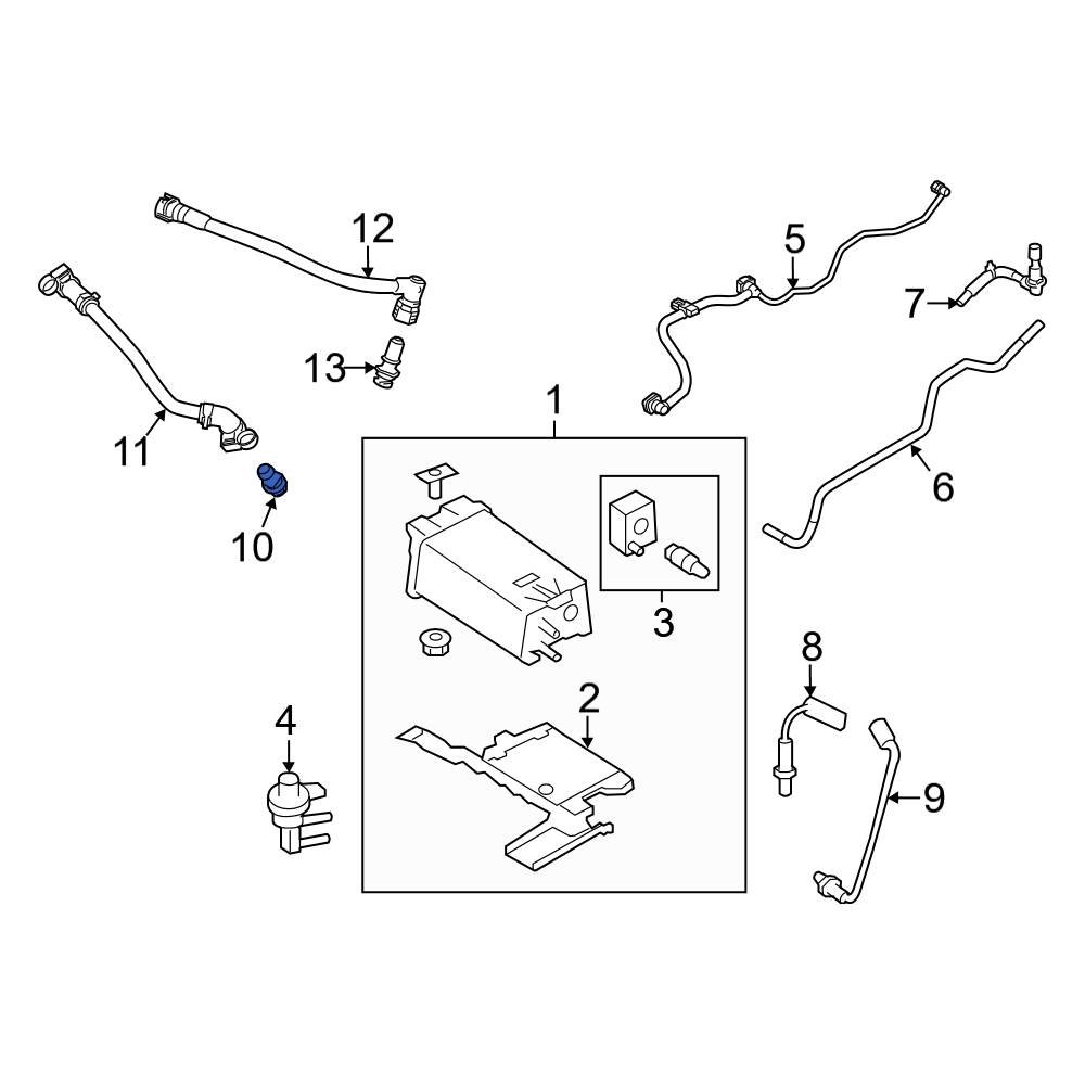 Ford OE 2X4Z6A666AA - PCV Valve