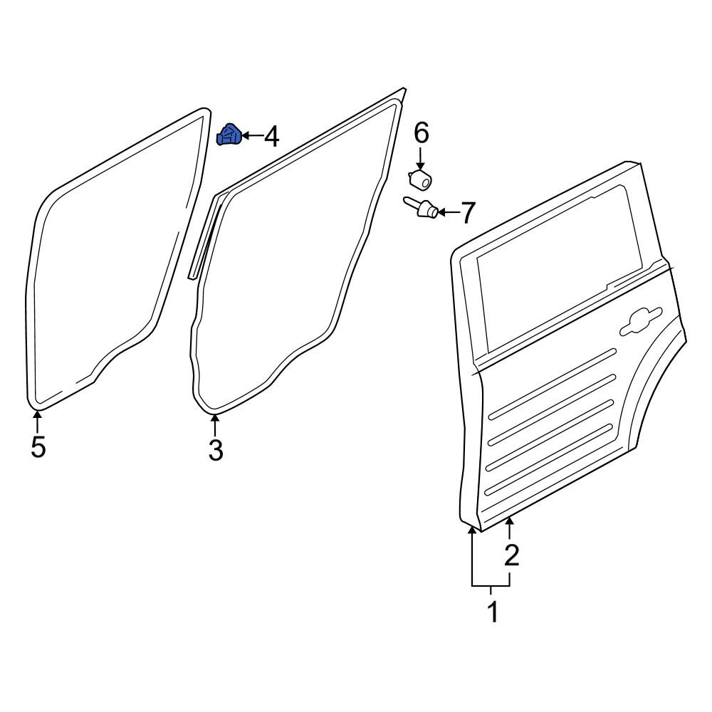 Ford OE W712792S300 - Door Window Molding Clip