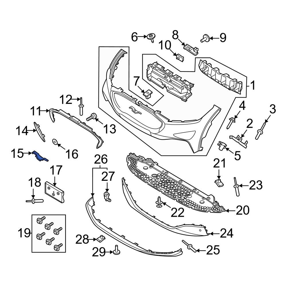Ford OE LJ8Z8A224B - Front Grille Emblem