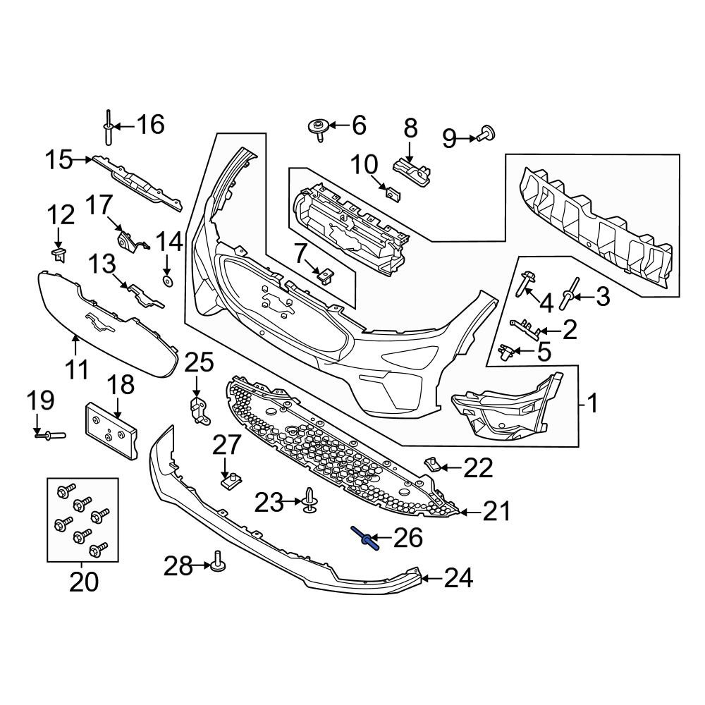 Ford OE W702852S300 - Spoiler Rivet