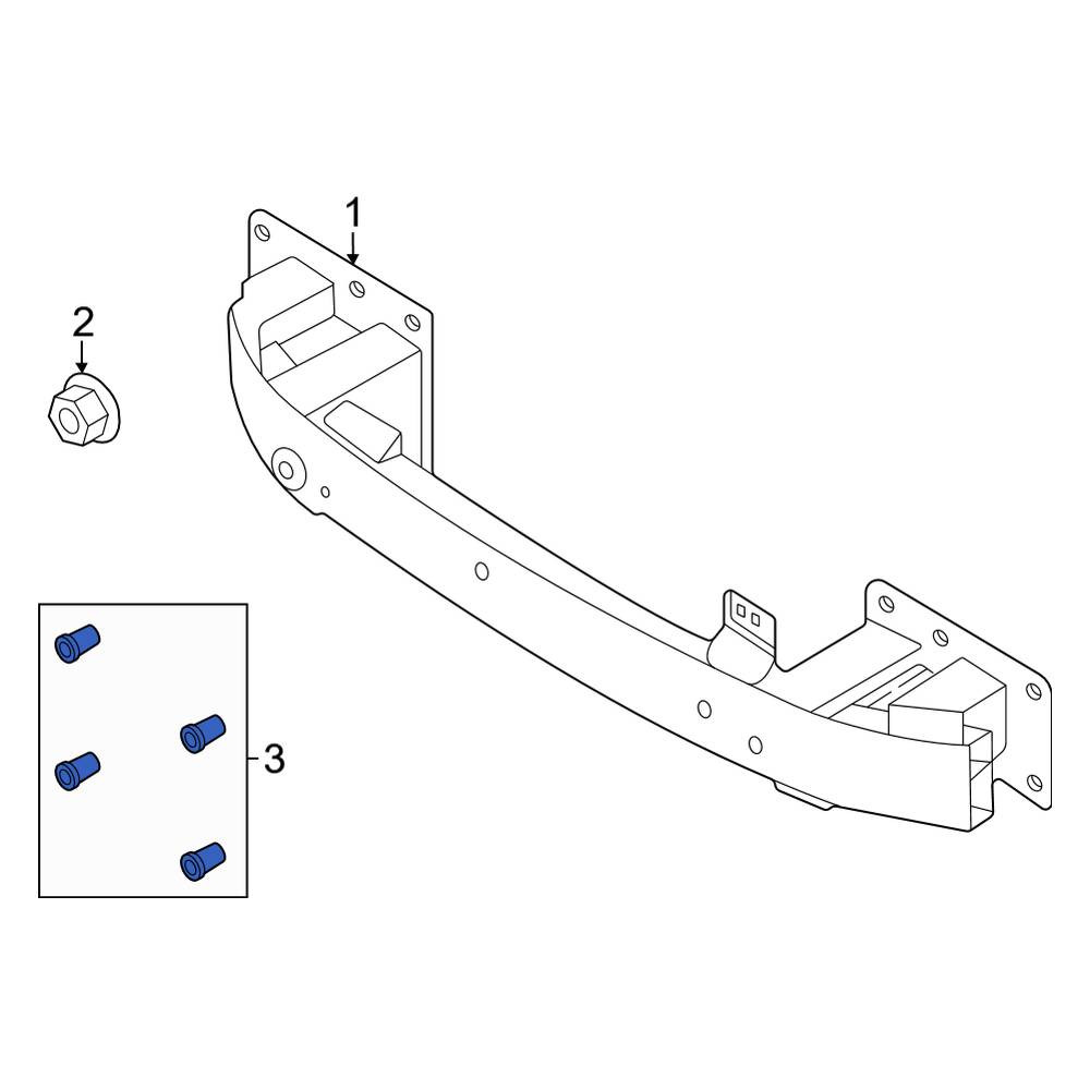 Ford OE W714551S450 - Bumper Impact Bar Nut