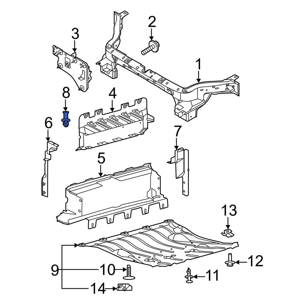 Ford OE W714931S300 - Bumper Impact Strip Clip