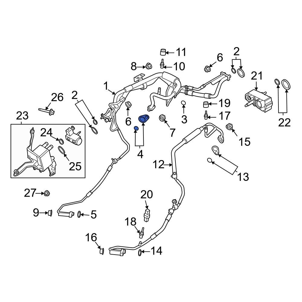 Ford OE 9W7Z19B596A - A/C Refrigerant Line O-Ring